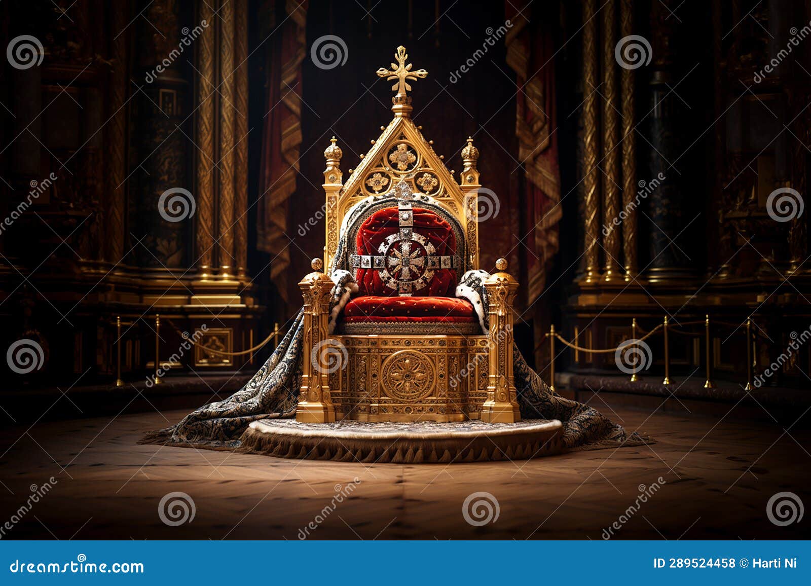 Generative AI Image Of King Throne With Luxurious Design In The Palace ...