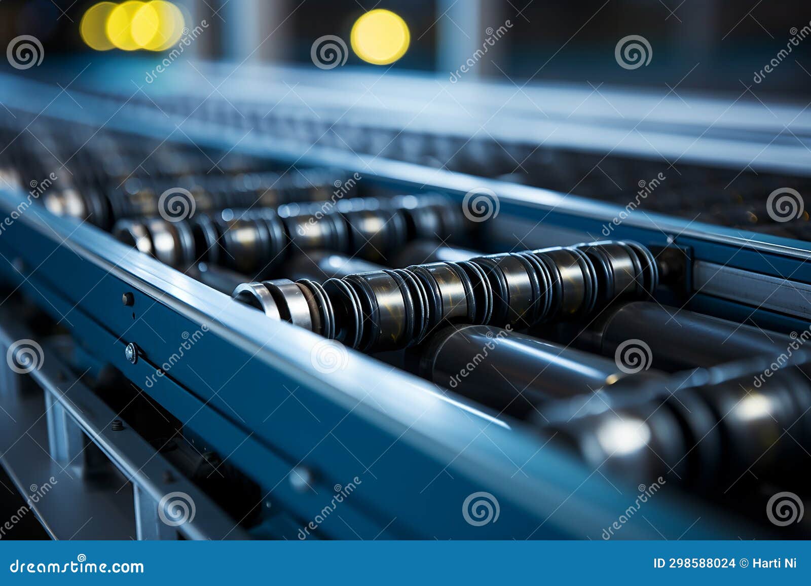 Generative AI Image of Roller Conveyor System for Product ...