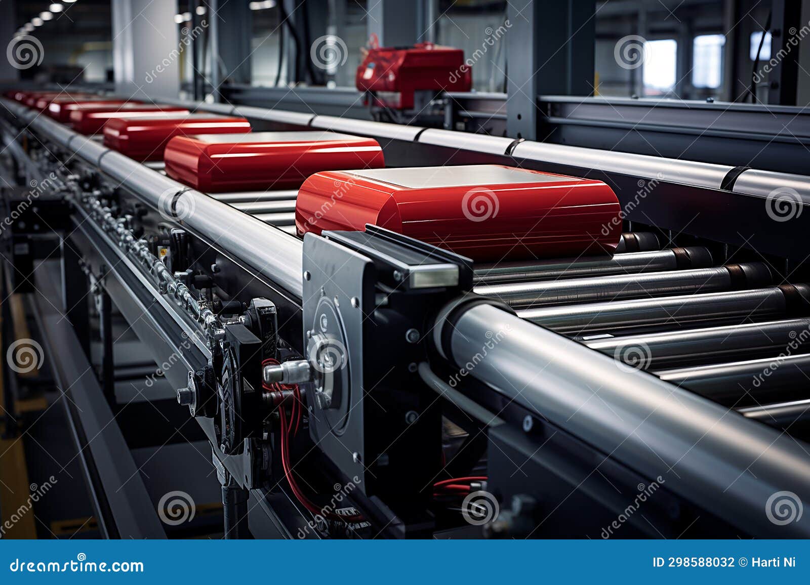 Generative AI Image of Roller Conveyor System for Sorting in ...