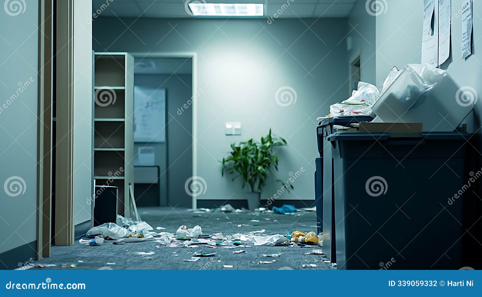 Generative AI Image of Scattered Trash Rubbish Garbage at Dirty Modern ...