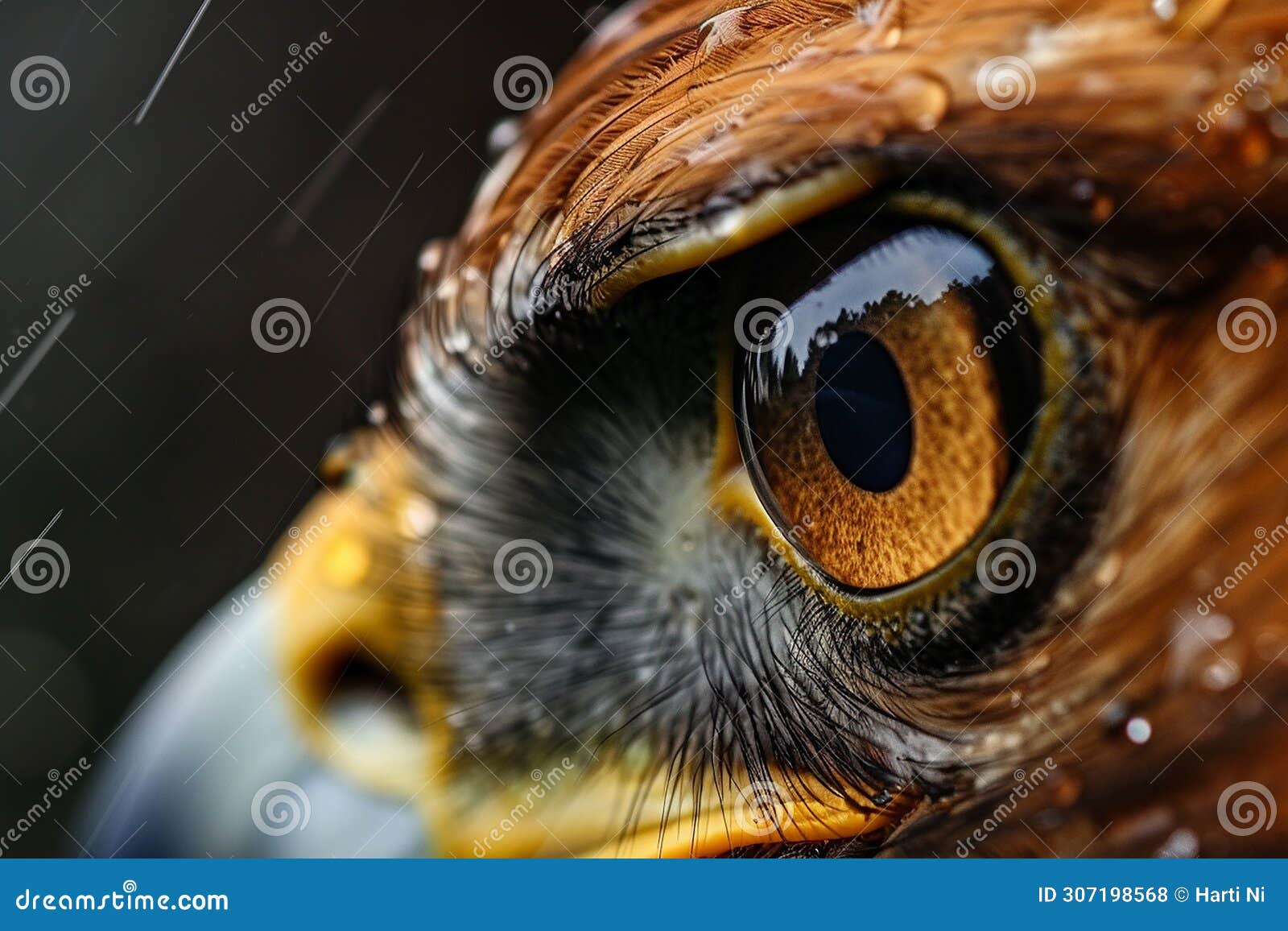 Generative AI Image of Sharp Eye Vision of Eagle Hawk Falcon Stock ...