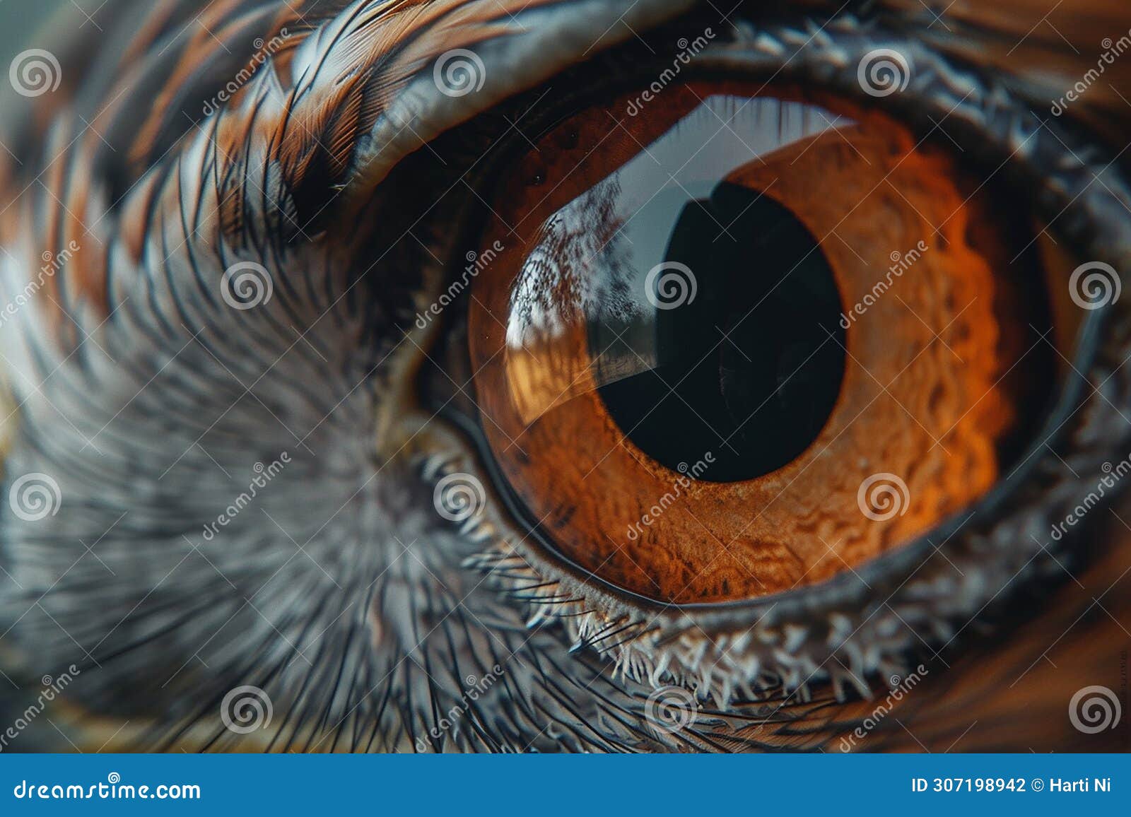 Generative AI Image of Sharp Eyesight of Eagle Hawk Predator Stock ...