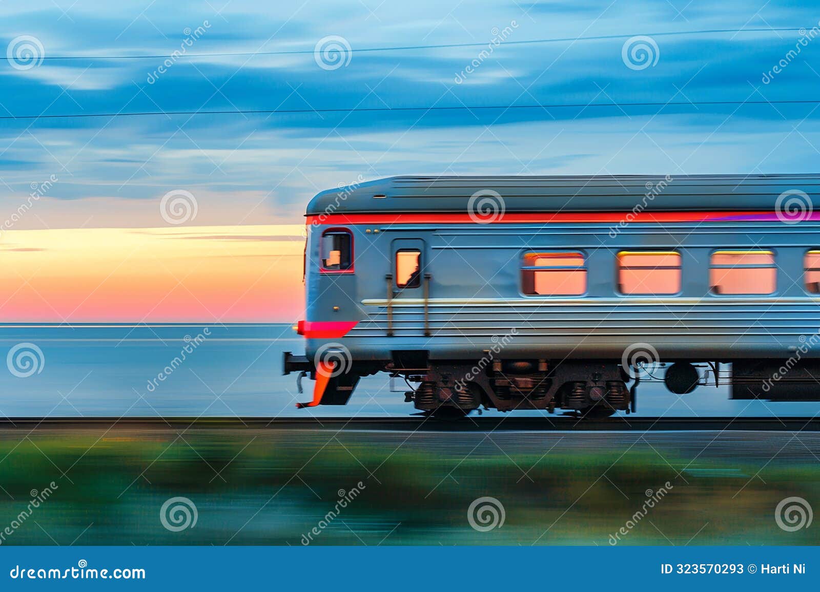 Generative AI Image of Side View of Ancient Old Train Passing Railway ...