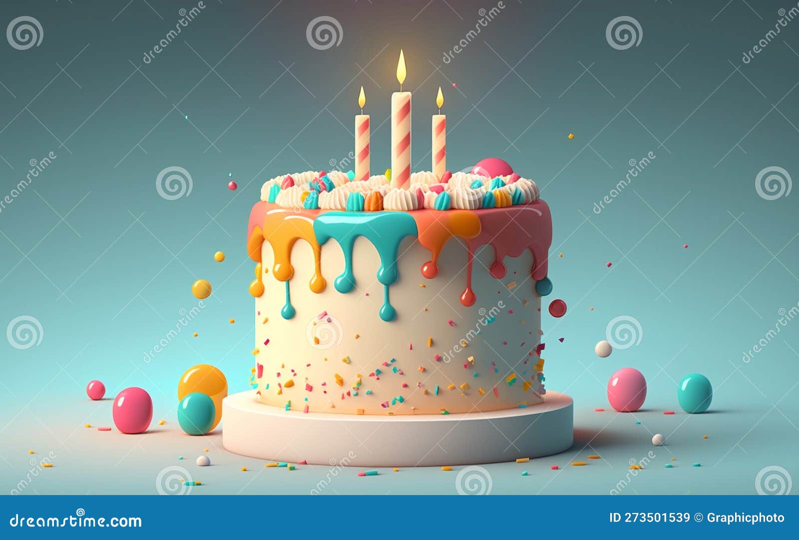 Simple Birthday Cake Vector Illustration Isolated On White Background ...