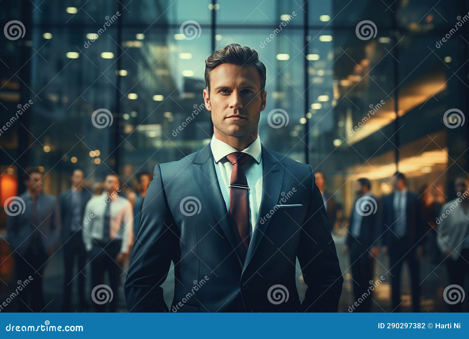 Generative AI Image of Successful Businessman Leader Standing ...