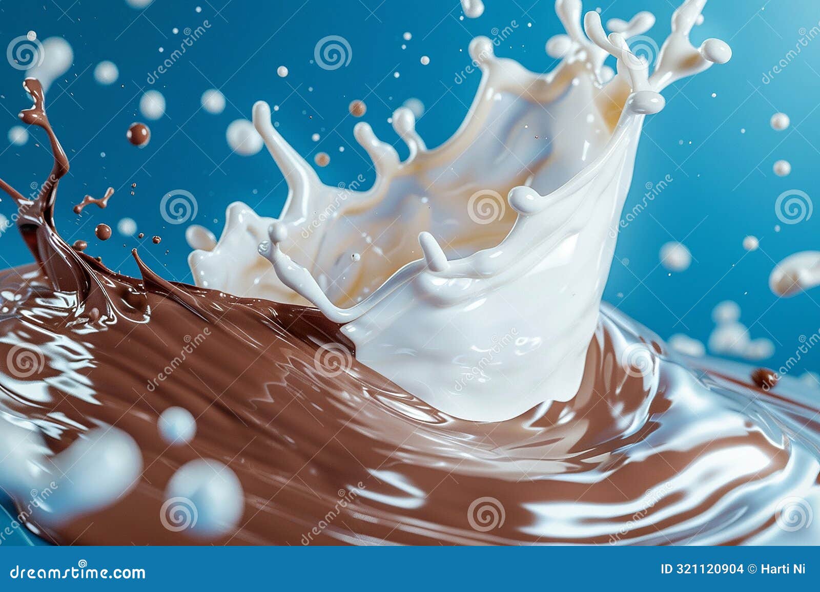 Generative AI Image of Swirl Splash Explosion of White Chocolate Milk ...