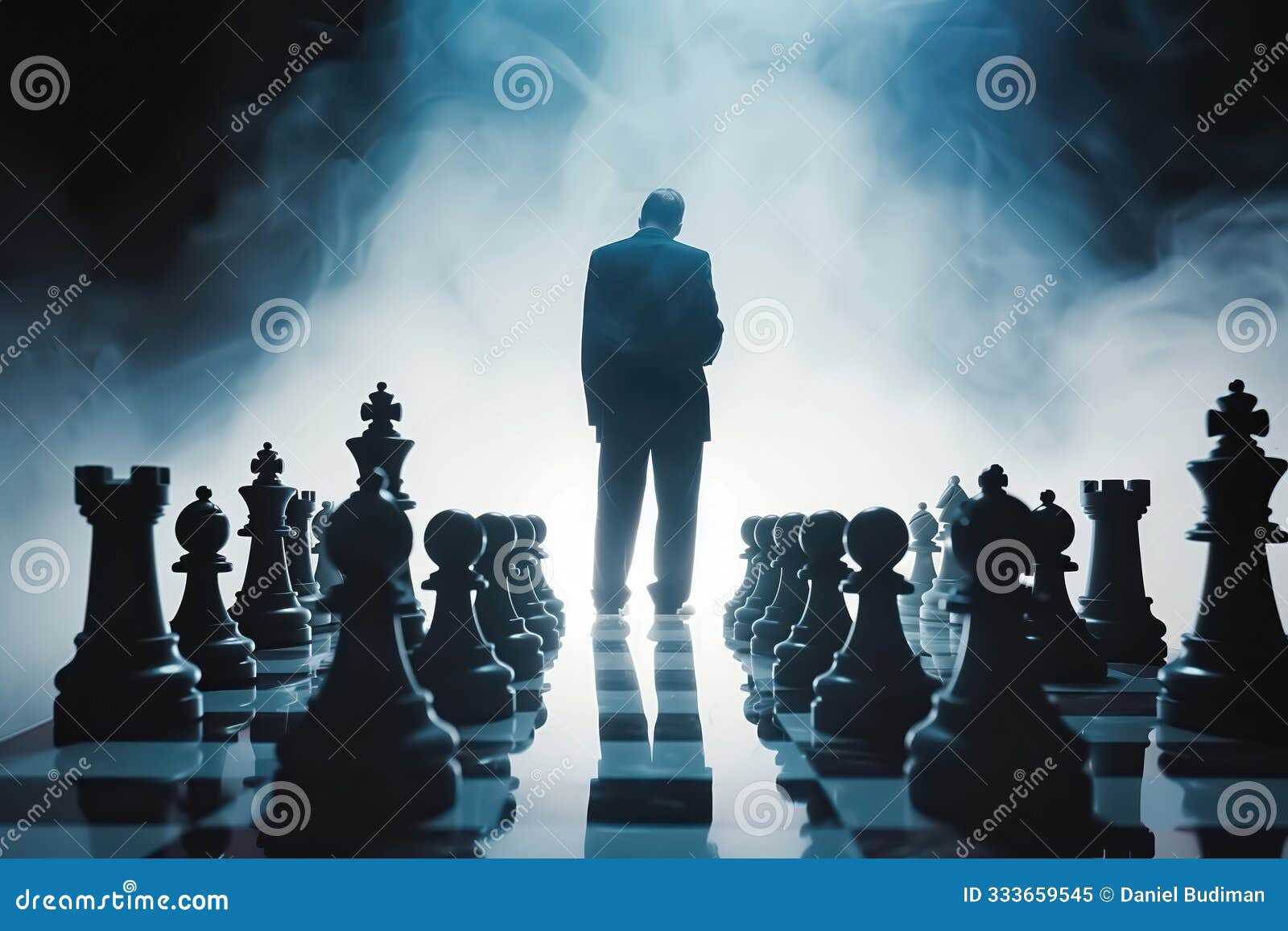 The Thinker, the Mastermind. Senior Businessman and Chess Stock ...