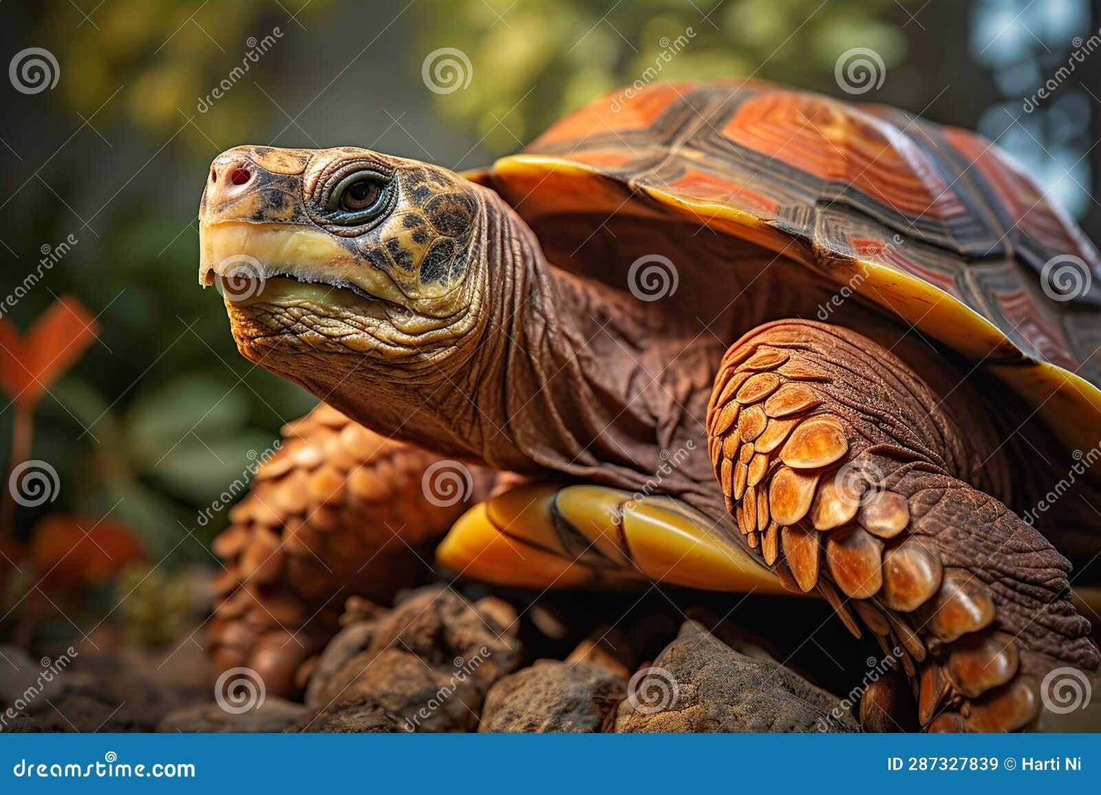 Generative AI Image of a Tortoise Standing on a Rocks at Bright Day ...