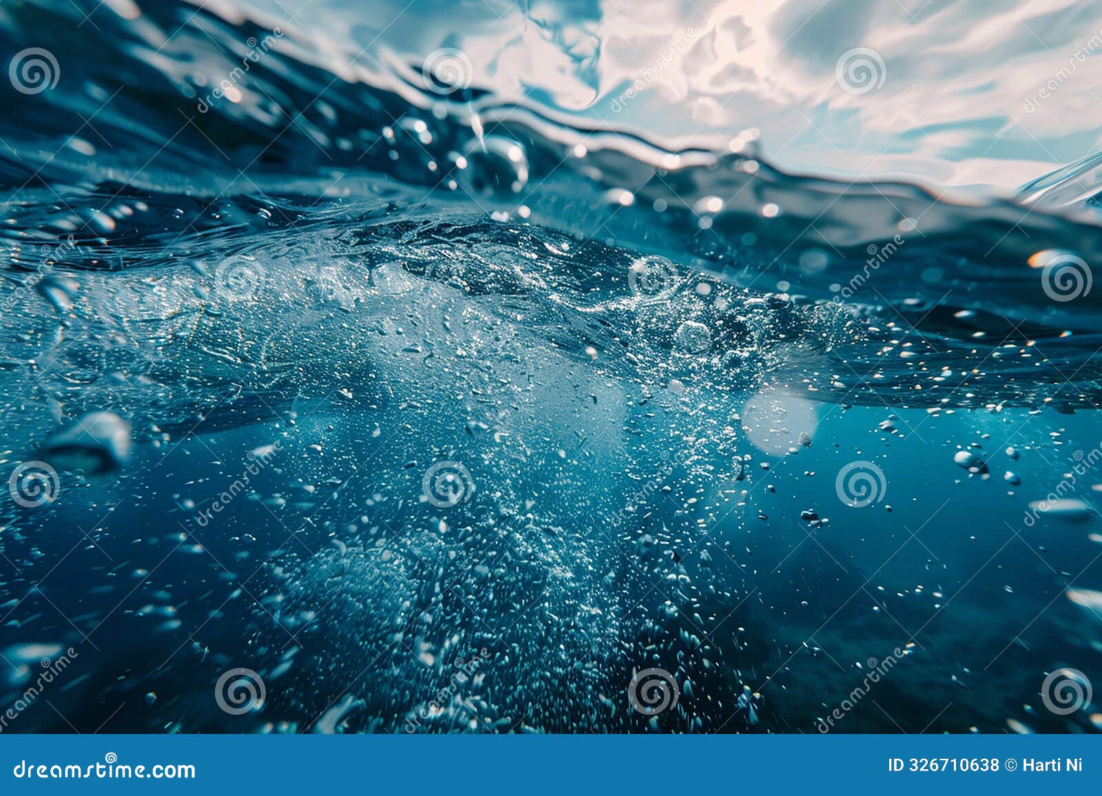 Generative AI Image of Underwater Splash with Bubbles Wallpaper ...
