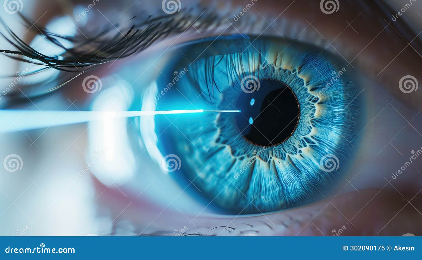 Close-up of Eye in Lesik Eye Surgery for Vision Precision Stock ...