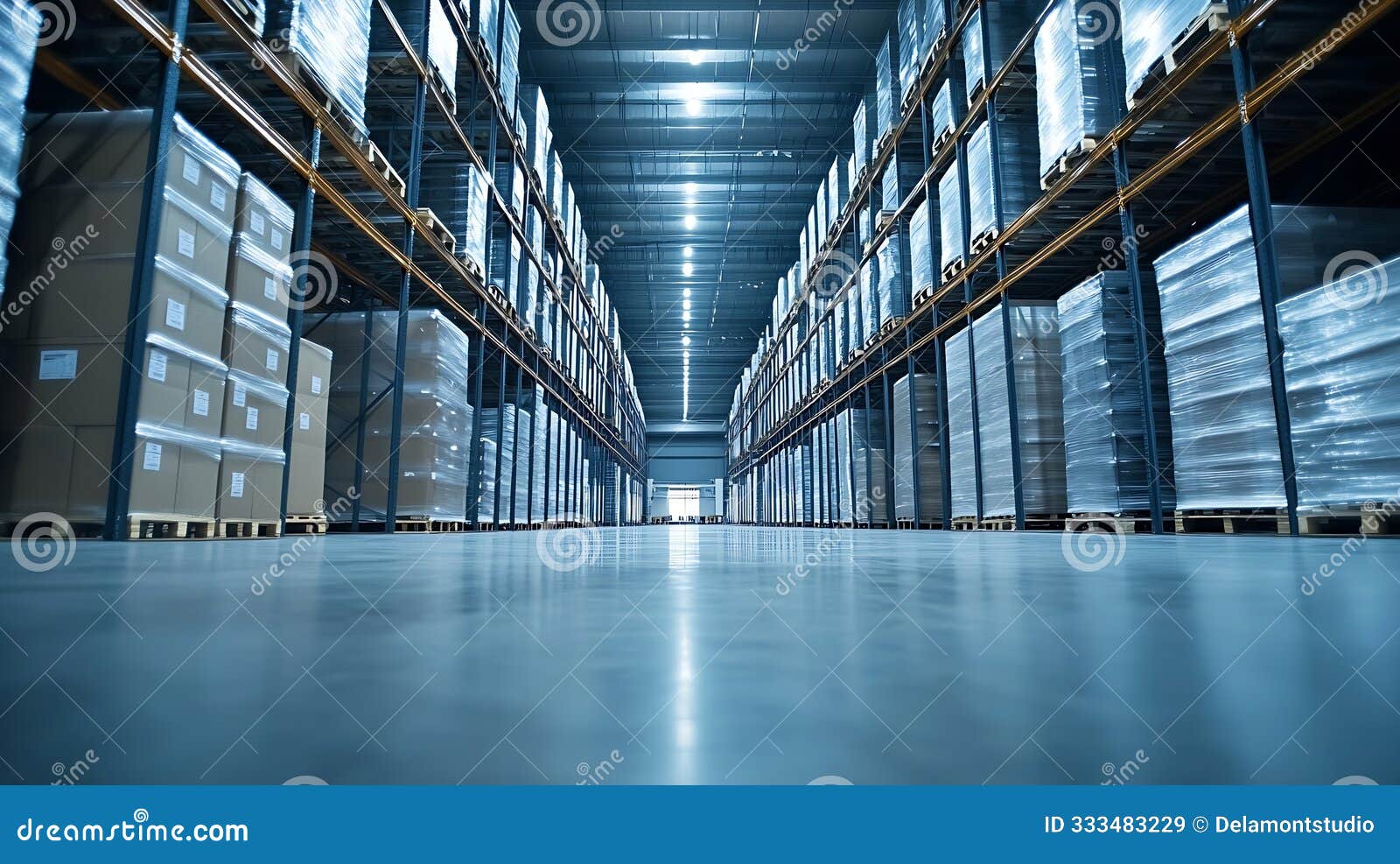 Generative AI Industrial Architecture Modern Interior of Huge Empty ...