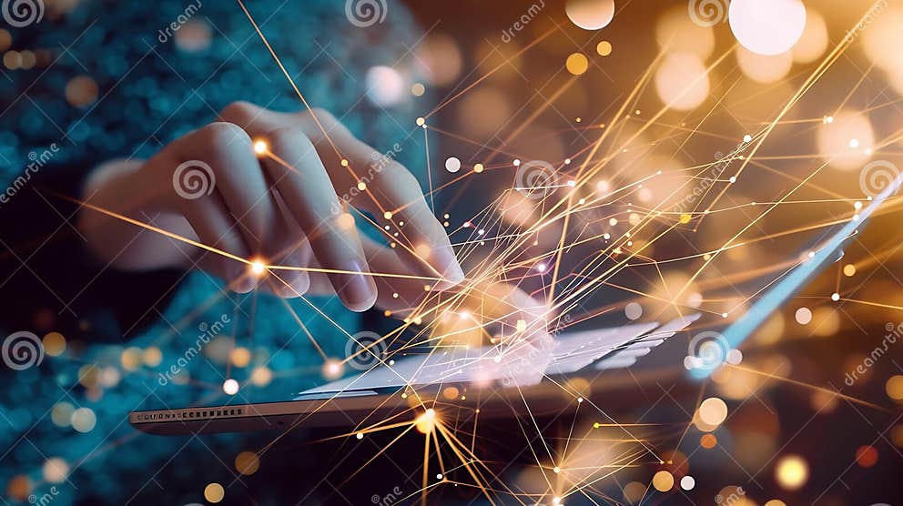 Generative AI Internet Network Technology, Digital Software Development, Future Tech Background ...