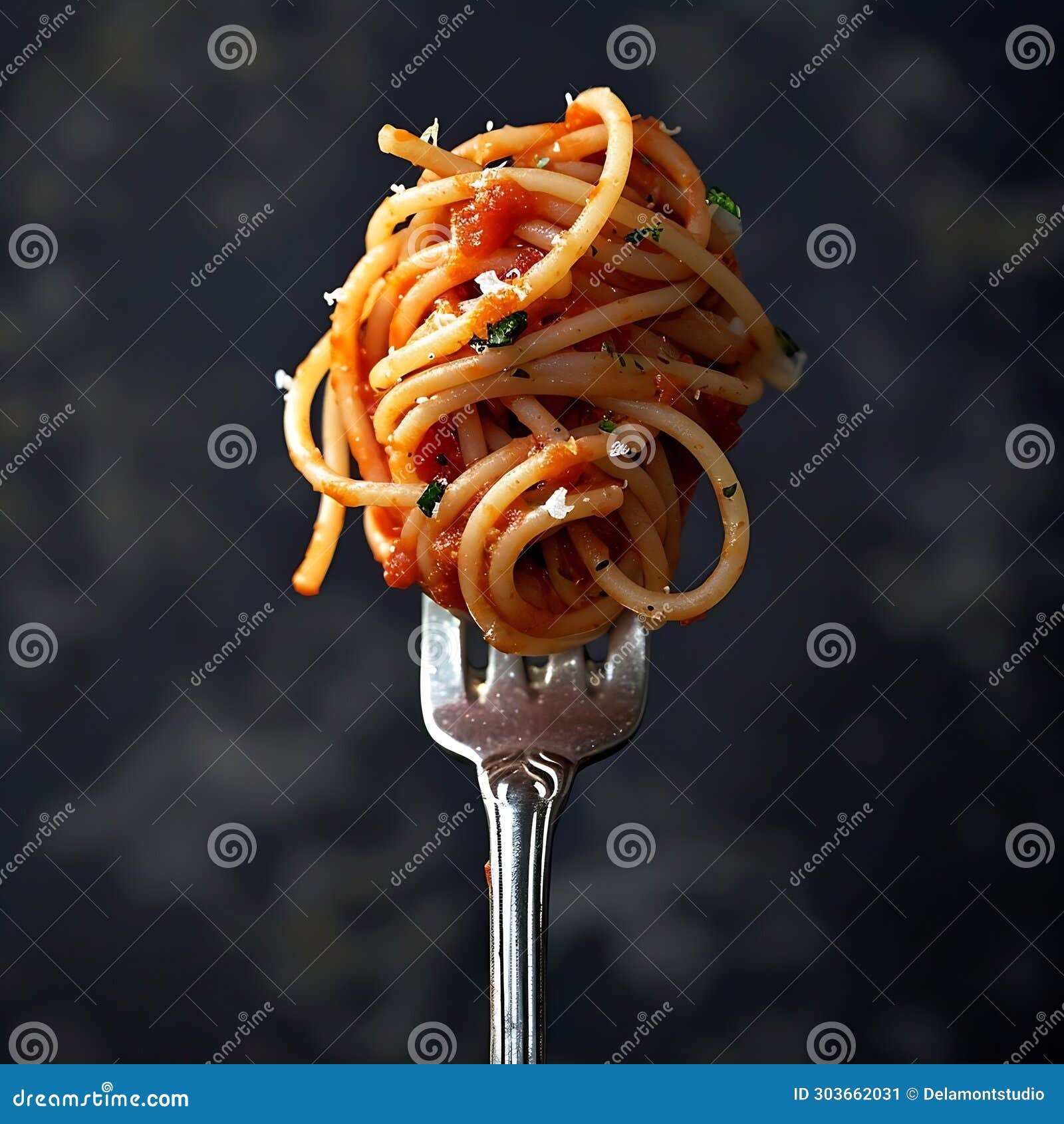 A_fork_with_spaghetti_on_it_1 Stock Illustration - Illustration of ...
