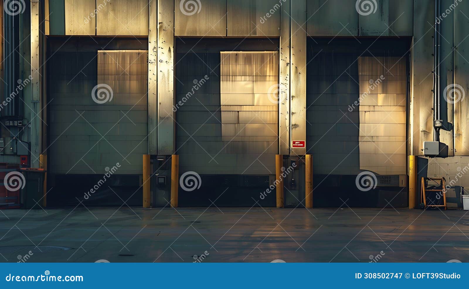 Generative AI Loading Doors of a Warehouse Business Concept. Stock ...