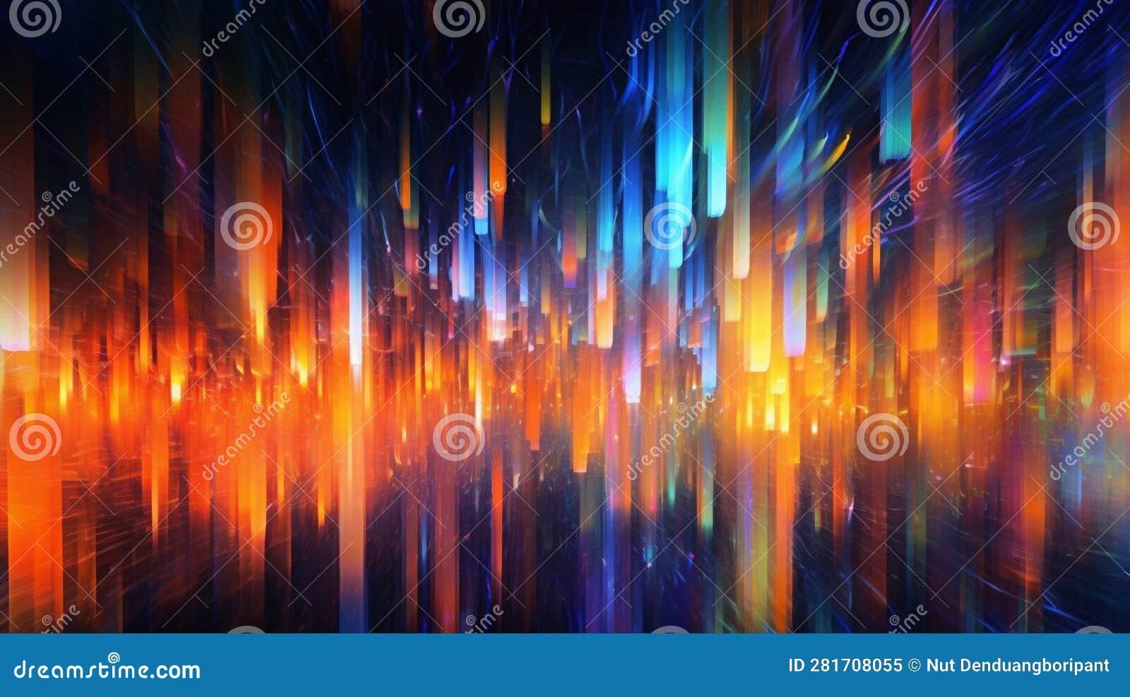 Generative AI, Luminous Rhythms Stock Illustration - Illustration of ...