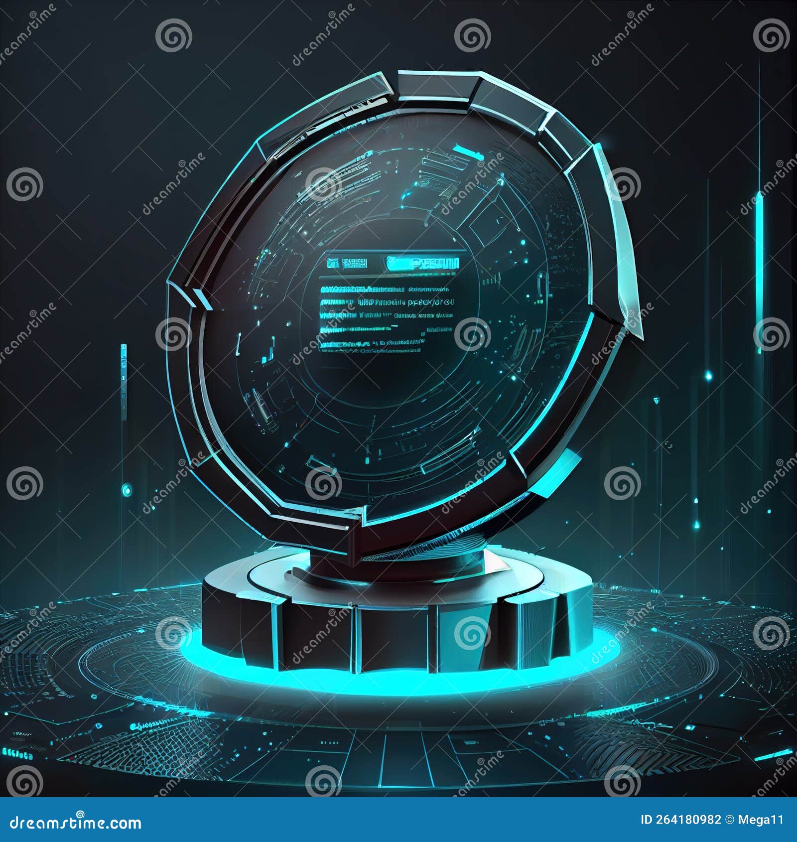 Magic Portals, Futuristic Neon Podium Royalty-Free Stock Image ...