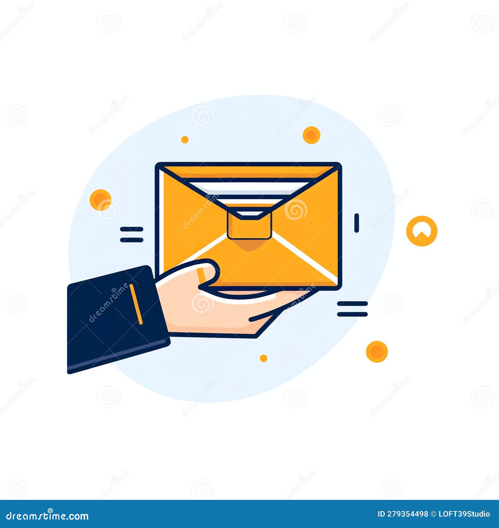 Generative AI Mail Services Concept- Stock Illustration - Illustration ...