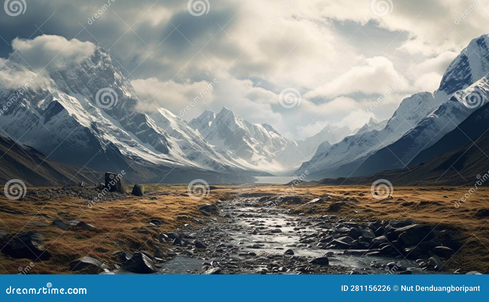 Generative AI, Majestic Majesty: a Captivating View of Snowcapped Peaks ...