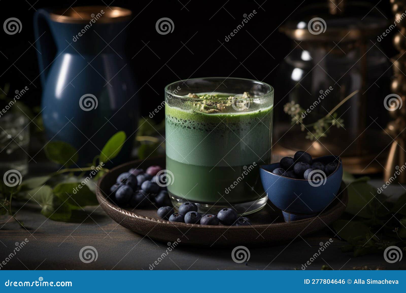 Generative ai. Matcha tea stock illustration. Illustration of healthy ...