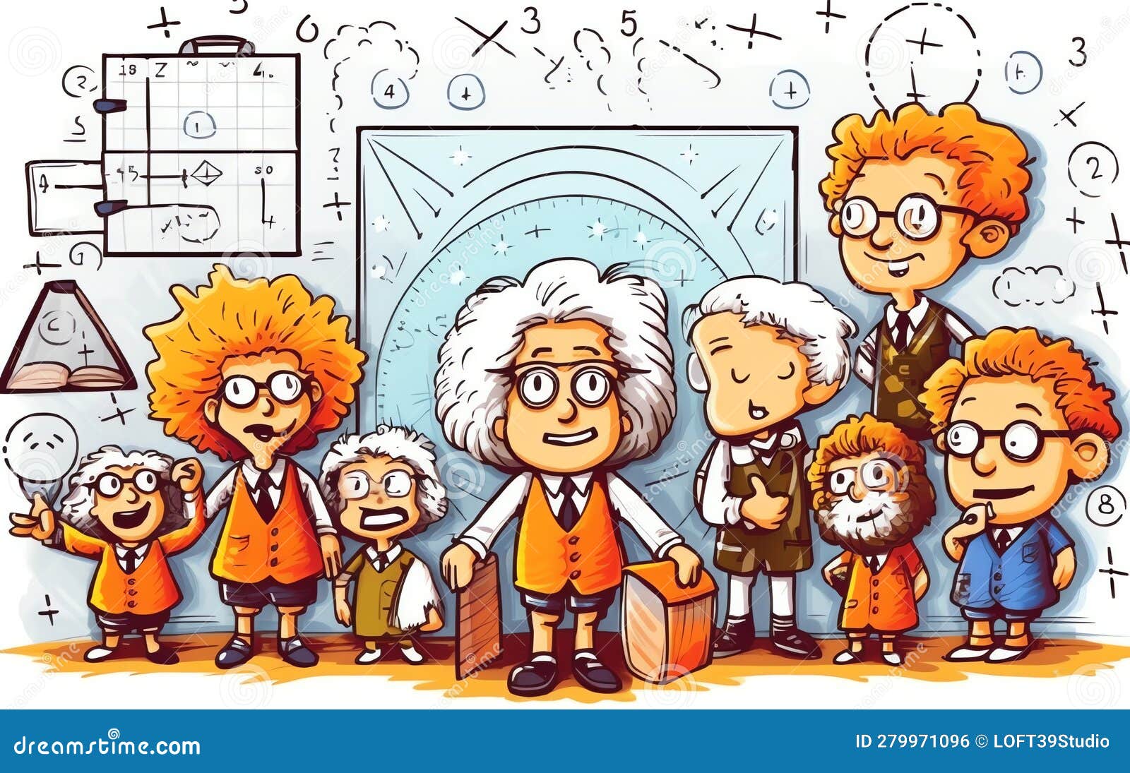 Generative AI Math Science Concept- Stock Illustration - Illustration ...