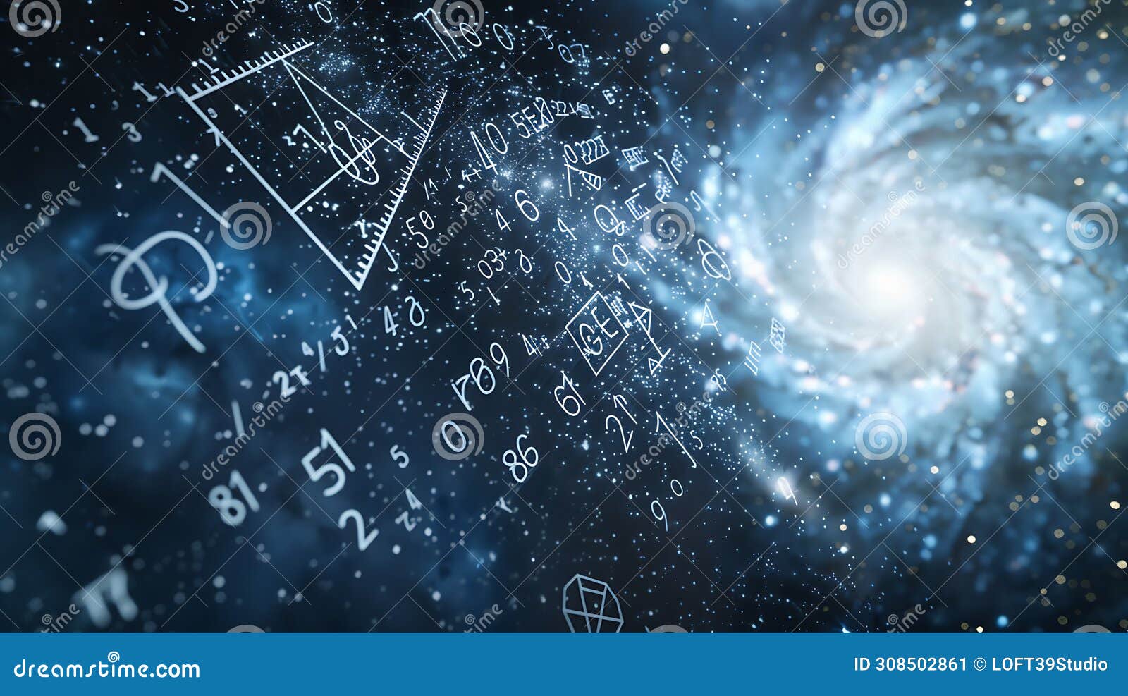 Generative AI Mathematical and Physical Formulas Against the Background ...