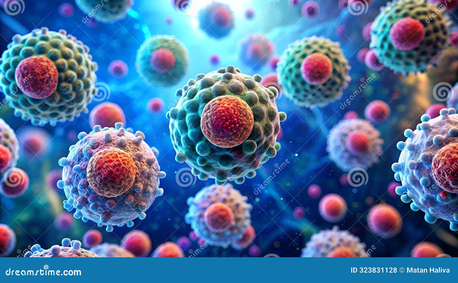 A Microscopic Image of Beta Cells Stock Illustration - Illustration of ...