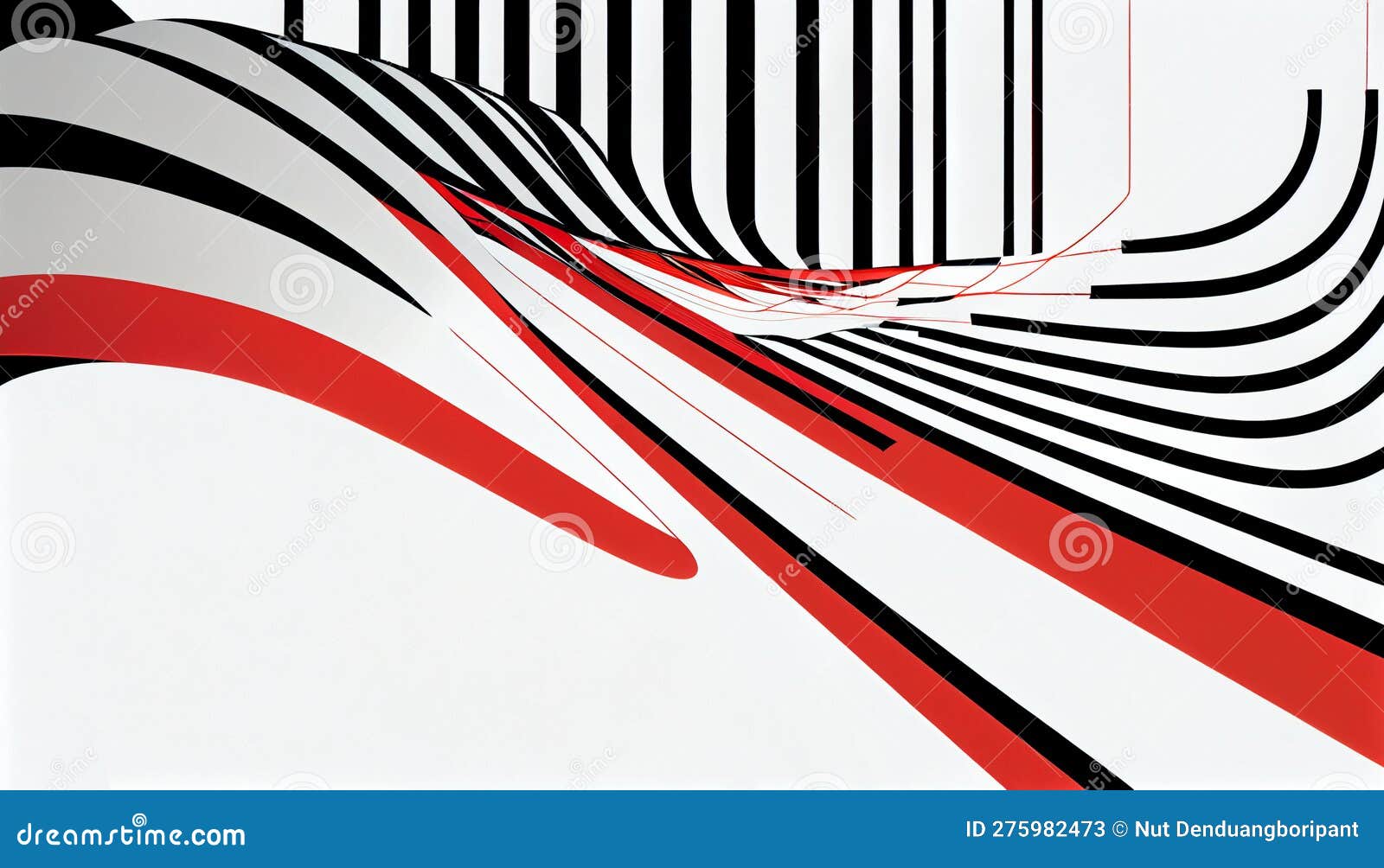Generative AI, Minimalist Red and White Abstract Design Stock ...