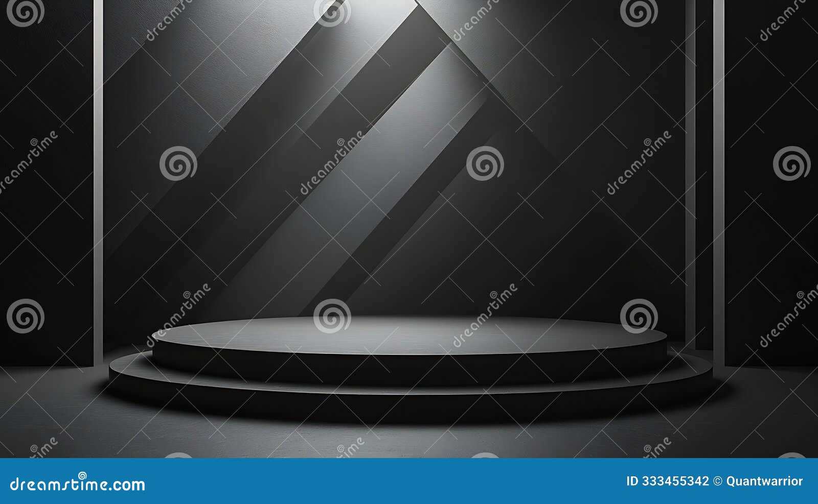 Generative AI Modern Dark Black Stage Mockup with Abstract Geometric ...