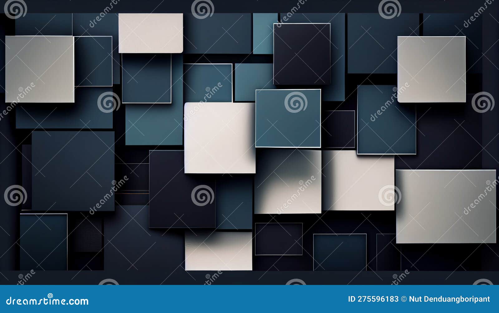 Generative AI, Monochrome Overlap - Abstract Square Background Stock ...