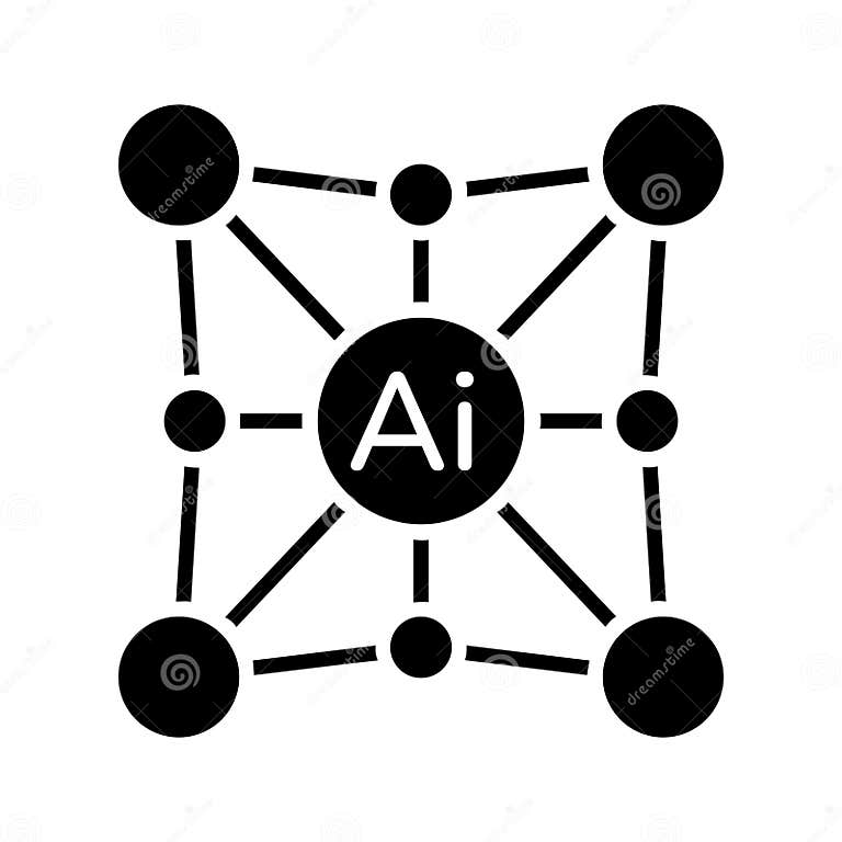 Generative AI network icon stock illustration. Illustration of learning ...