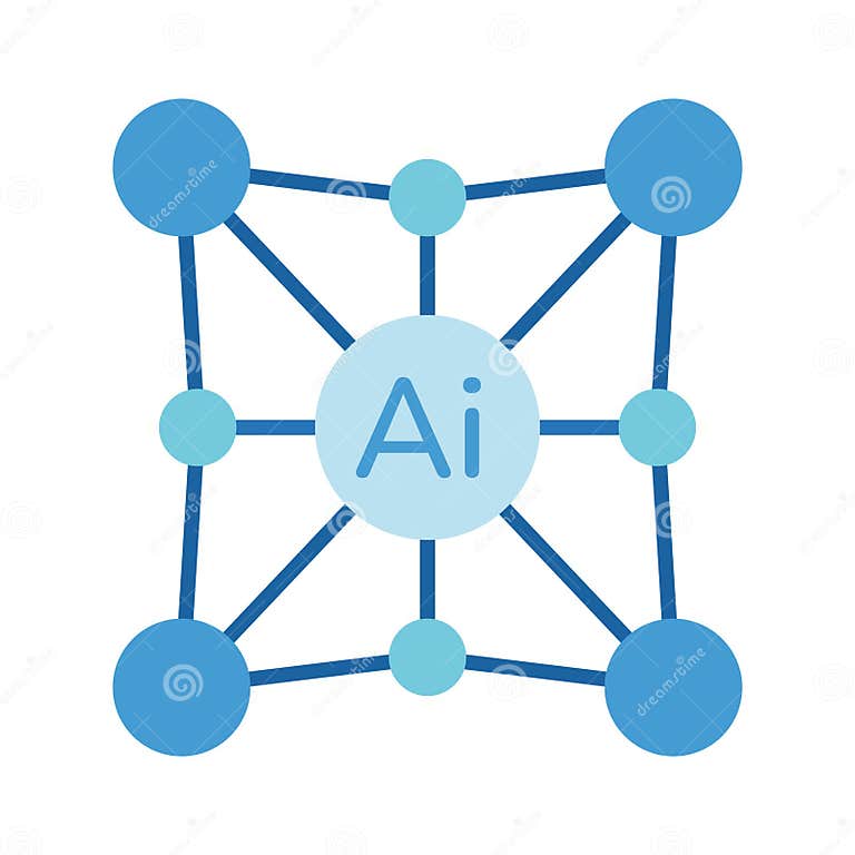 Generative AI network icon stock vector. Illustration of network ...