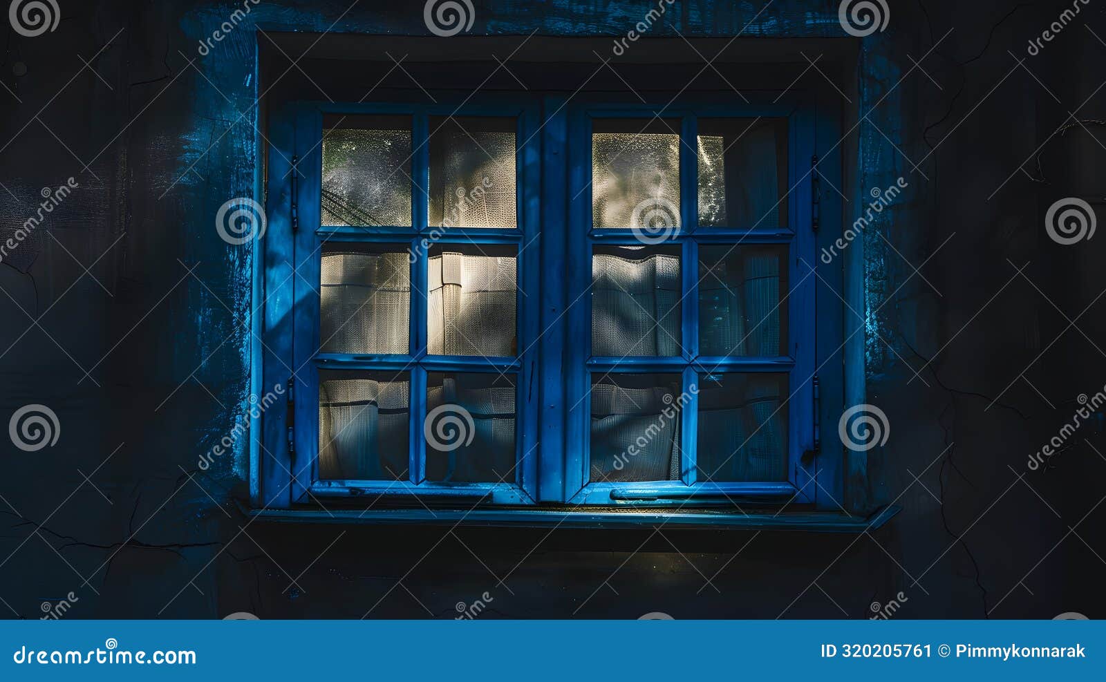 Generative AI Old Dark Window Business Concept. Stock Illustration ...