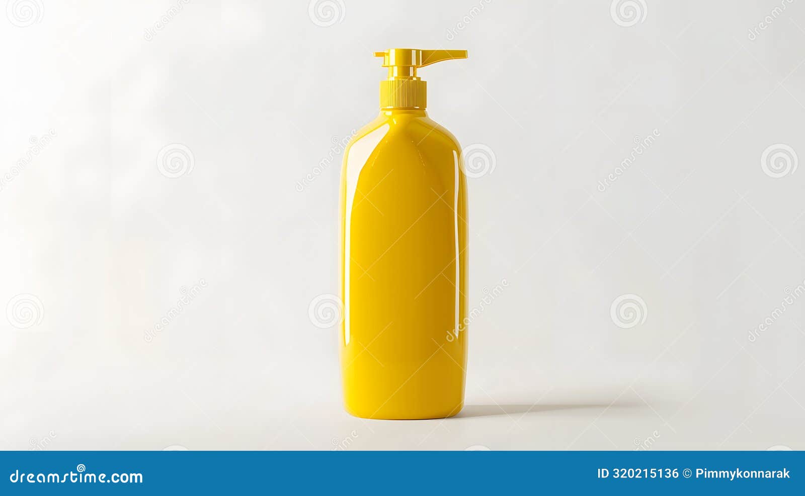 Generative AI One Single New Clean Blank Generic Yellow Shampoo Bottle ...