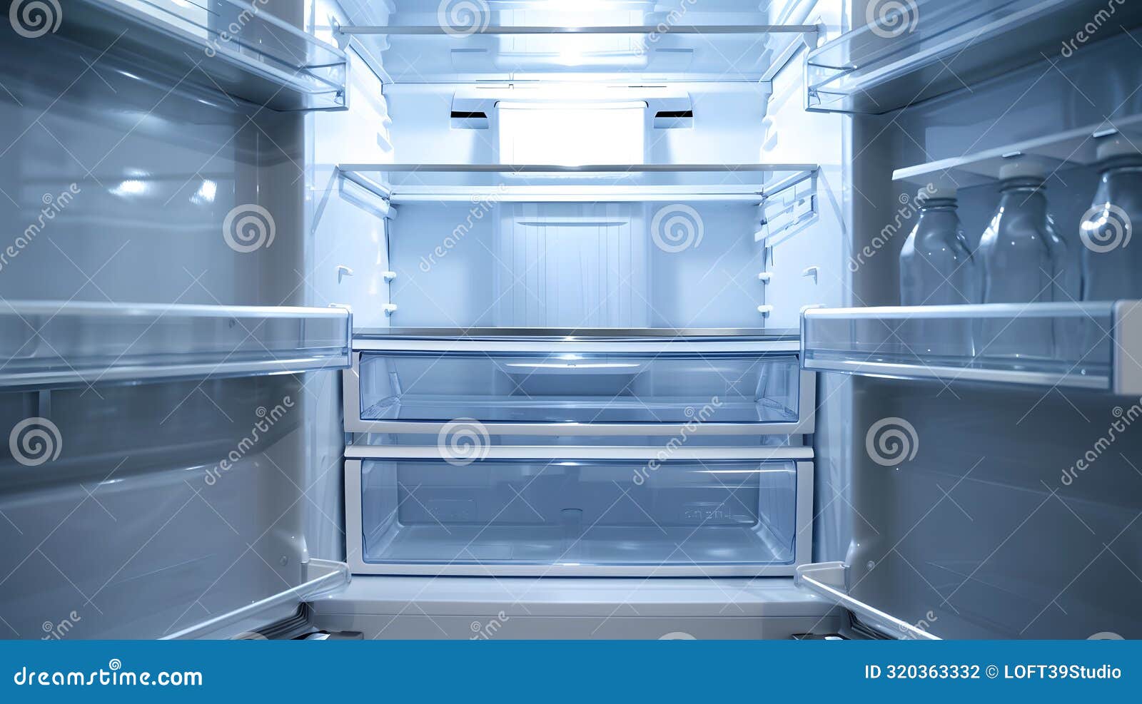 Generative AI Open Empty Refrigerator Refrigerator Open Empty Fridge ...