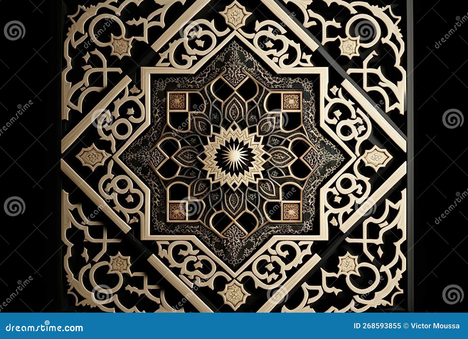 Generative AI Of Ornate Islamic Pattern Concept For Oriental Texture ...