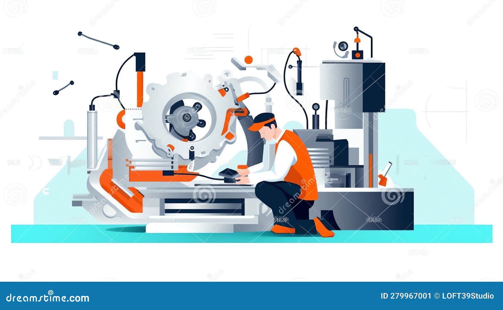 Generative AI Pc Hardware Fixing Service- Stock Illustration ...