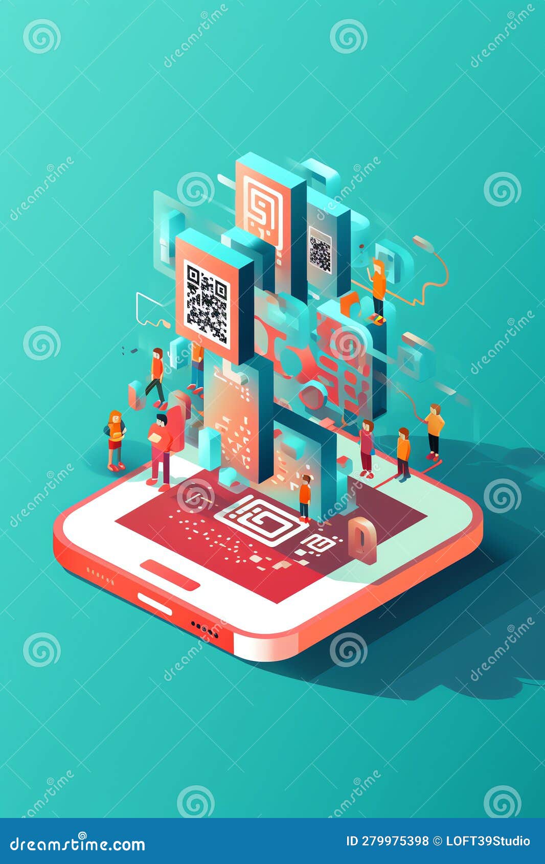 Generative AI People Show Certificates with- Stock Illustration ...