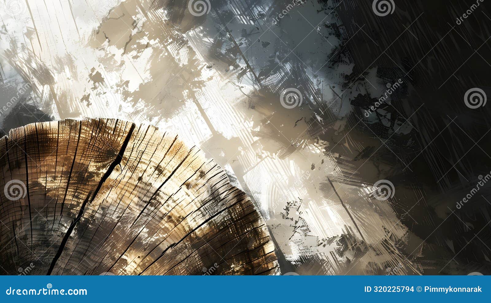 Generative AI Planks Logs a Drawing of a Tree Background for Design and ...