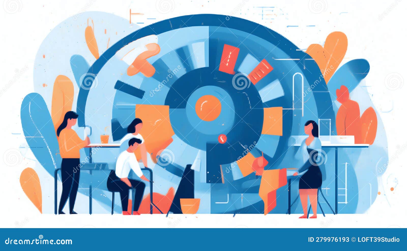 Generative AI Planning Schedule Concept with- Stock Illustration ...