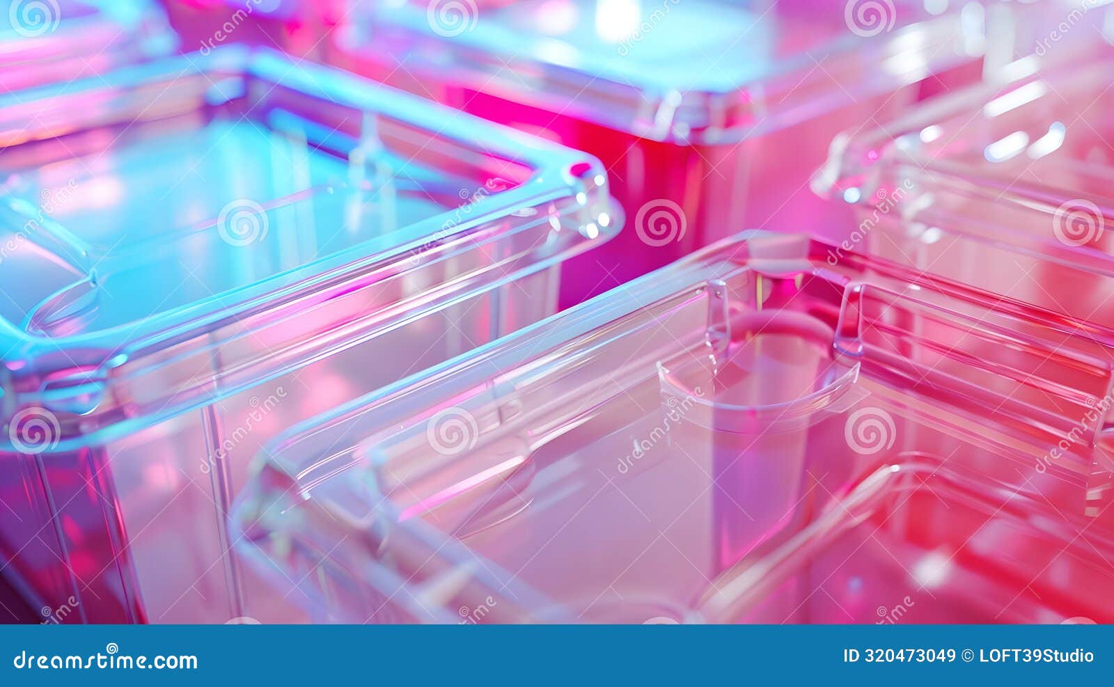 Generative AI Plastic Packaging BoxesPlastic Industry Business Concept ...