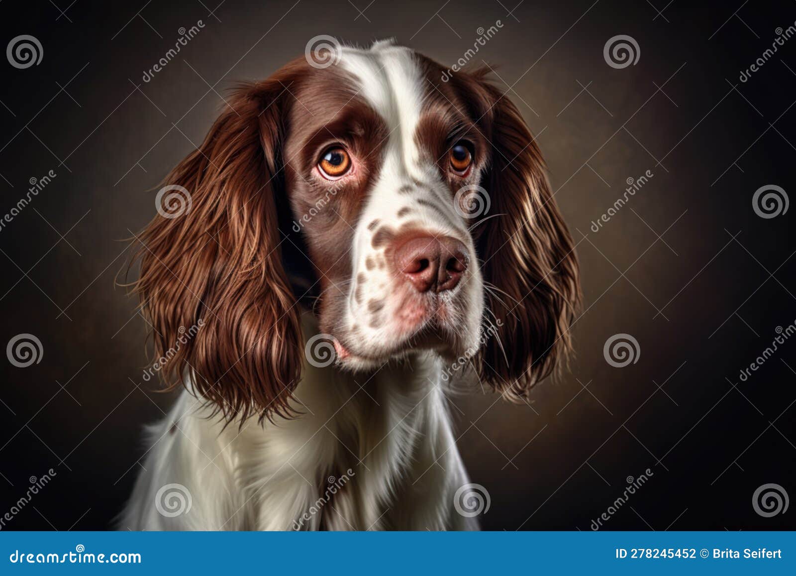 Generative AI. Portrait of a English Cocker Spaniel Dog Stock ...