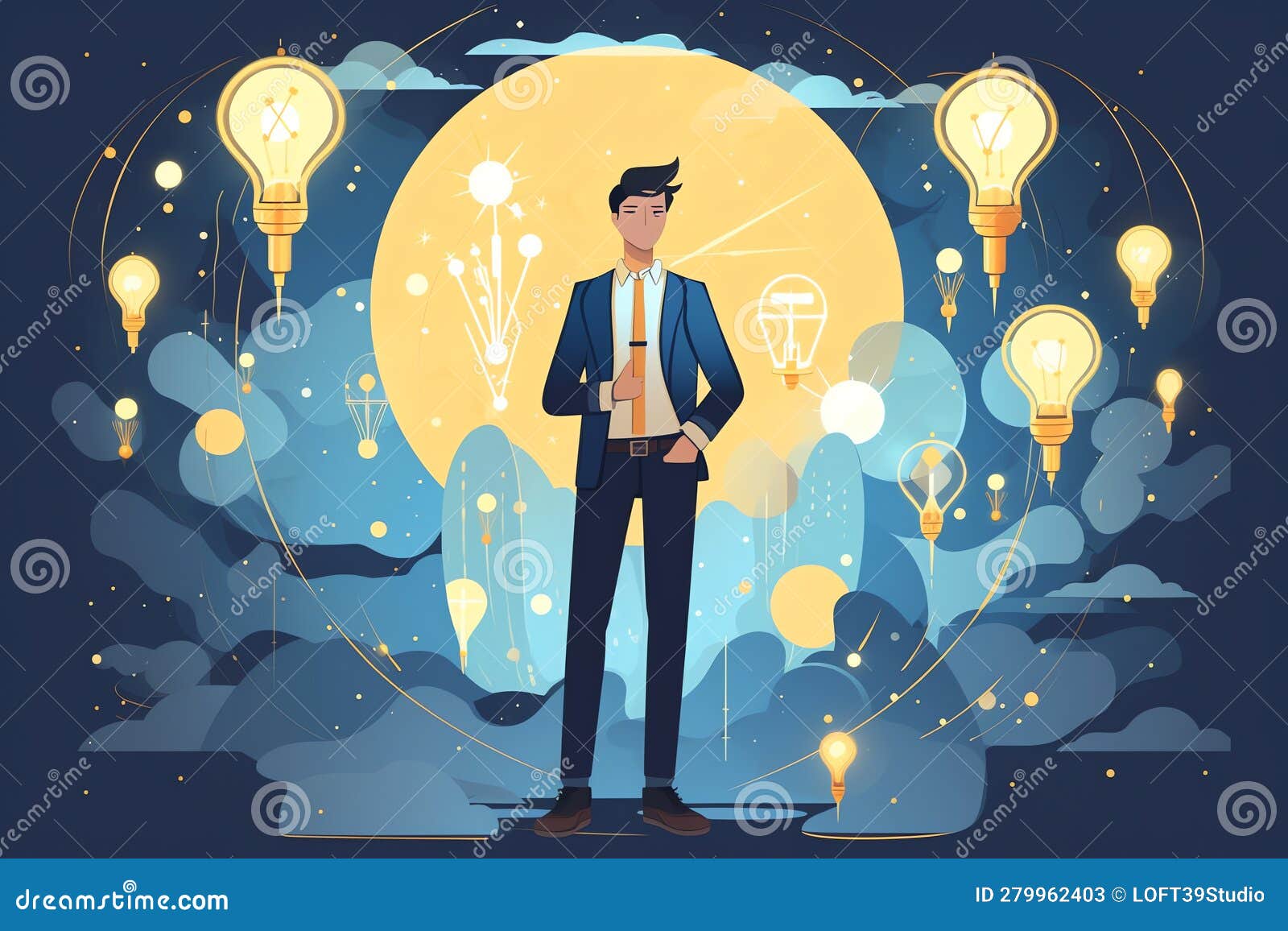 Generative AI Problem Solving Process Landing- Stock Illustration ...