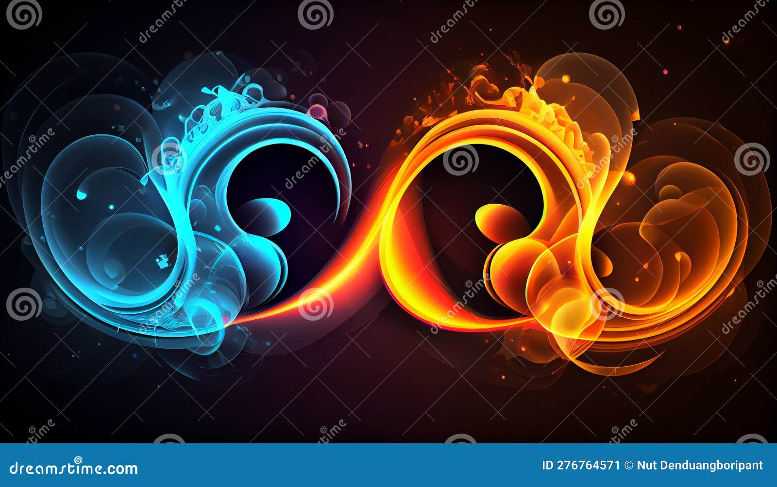 Generative AI, Radiant Rhythm: Abstract Background in Two Bright Colors ...