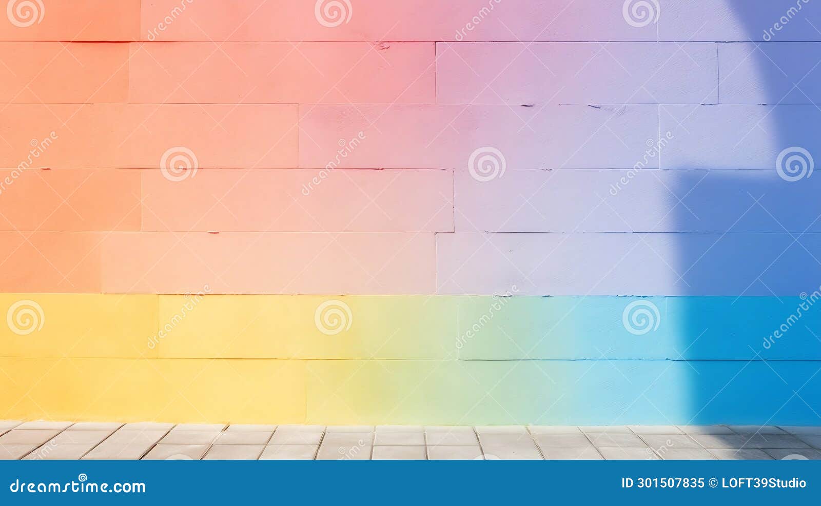 Generative AI Rainbow Reflective Colorful Sunlight On Textured Surface ...