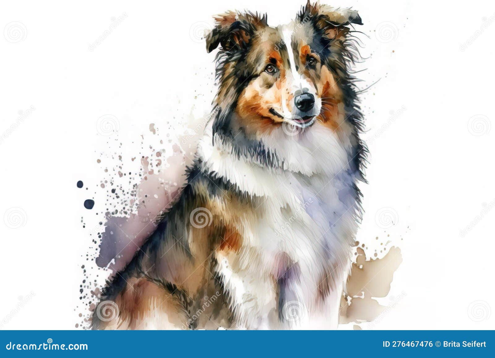 Generative AI. Realistic Portrait of Australian Collie, Shepherd Dog ... Generative AI. Realistic Portrait of Australian Collie, Shepherd Dog ...