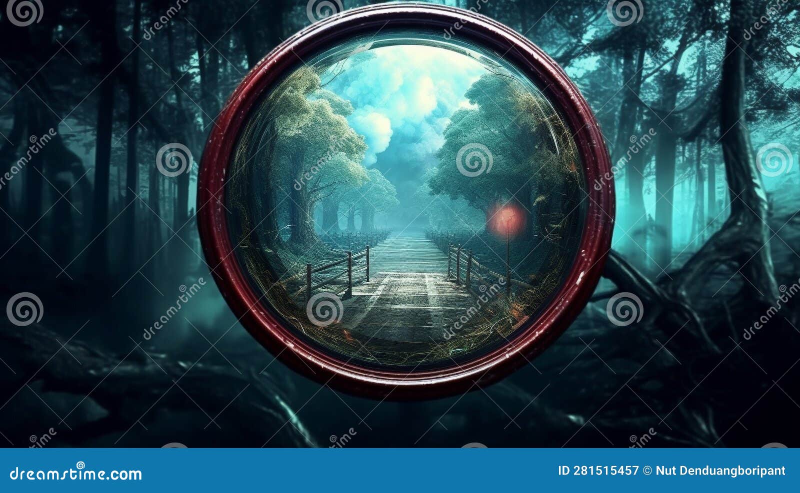 Generative AI, Reflective Illusions Stock Illustration - Illustration ...