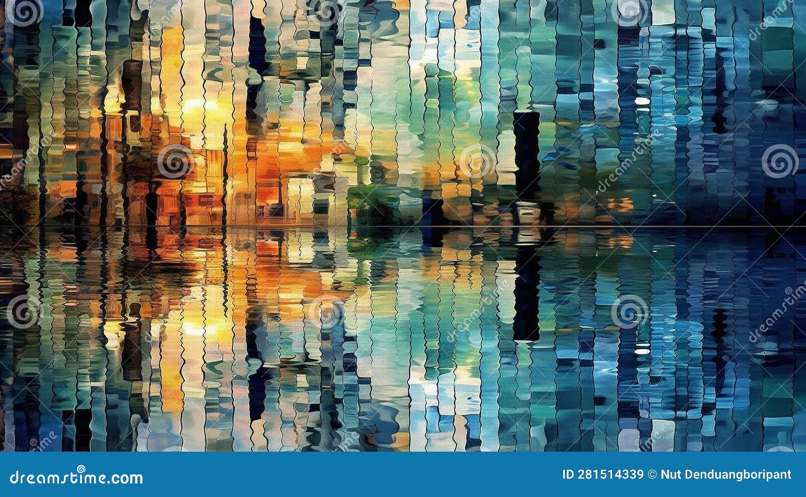 Generative AI, Reflective Rhapsody Stock Illustration - Illustration of ...