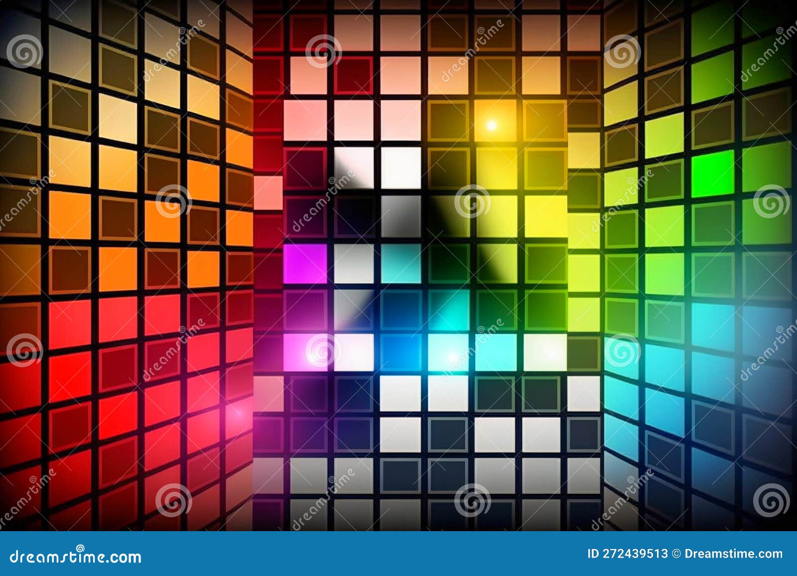 Generative AI70s Style Colorful Disco Colorblock Background. Generative ...