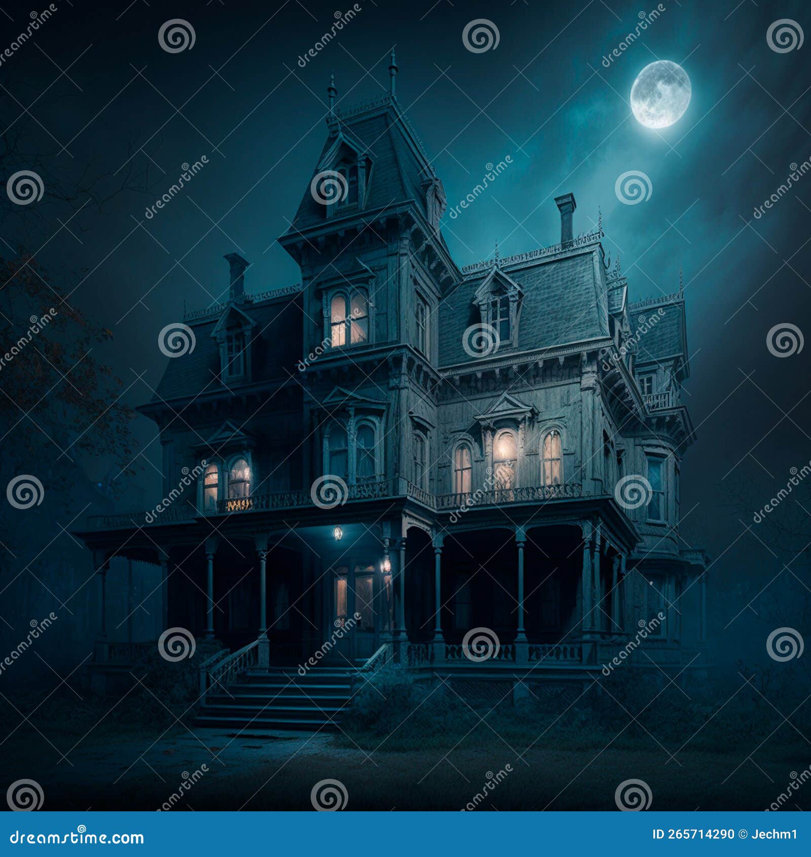 Scary Mansion, Abandoned Two Storey House Building With Boarded Up ...