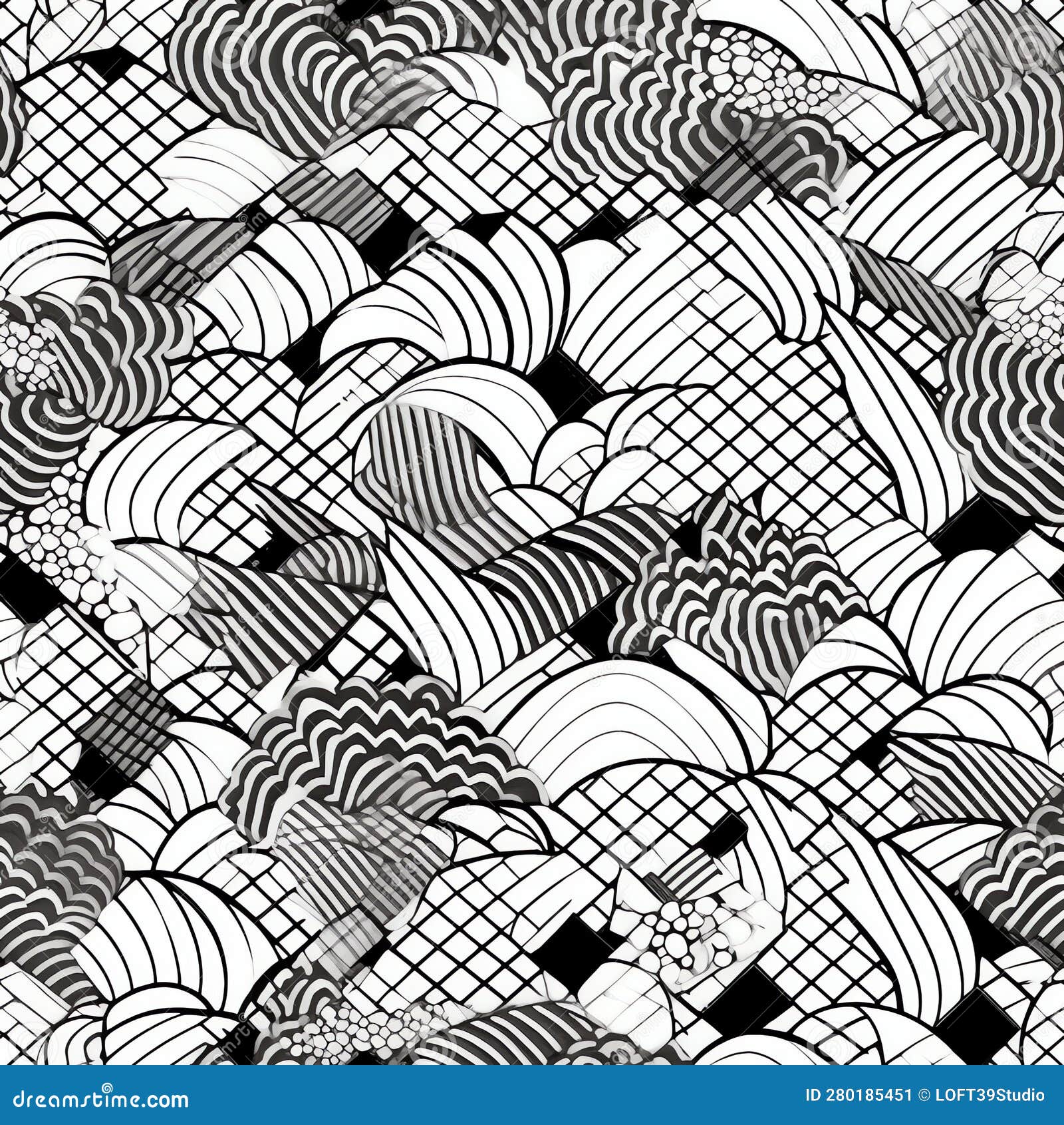 Generative AI 20 Seamless Japanese Pattern- Stock Illustration ...